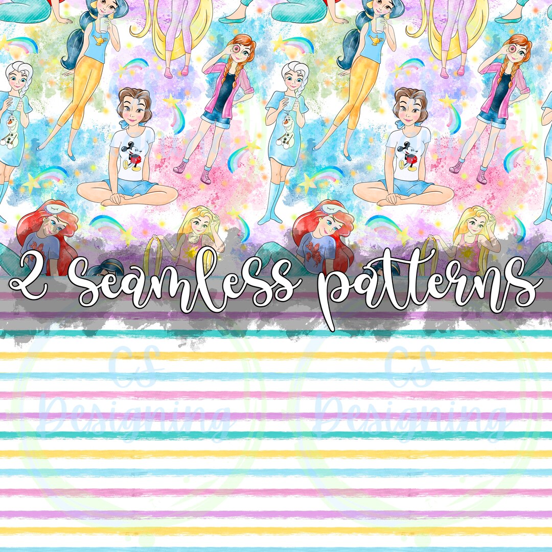 Princess Seamless,princess Seamless Pattern,digital Paper,digital ...