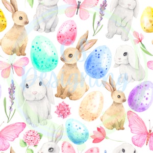 Bunny Seamless,spring Bunny,seamless Pattern,digital Paper,mommy and Me ...