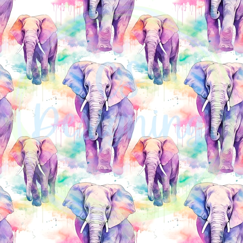 Elephant Seamless File,elephant Seamless,elephant Digital Paper ...