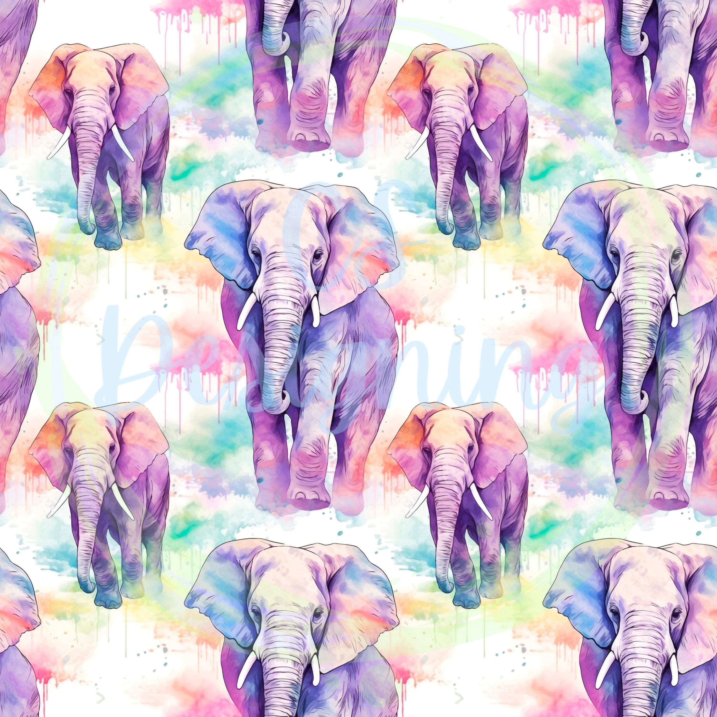 Elephant Seamless File,elephant Seamless,elephant Digital Paper ...