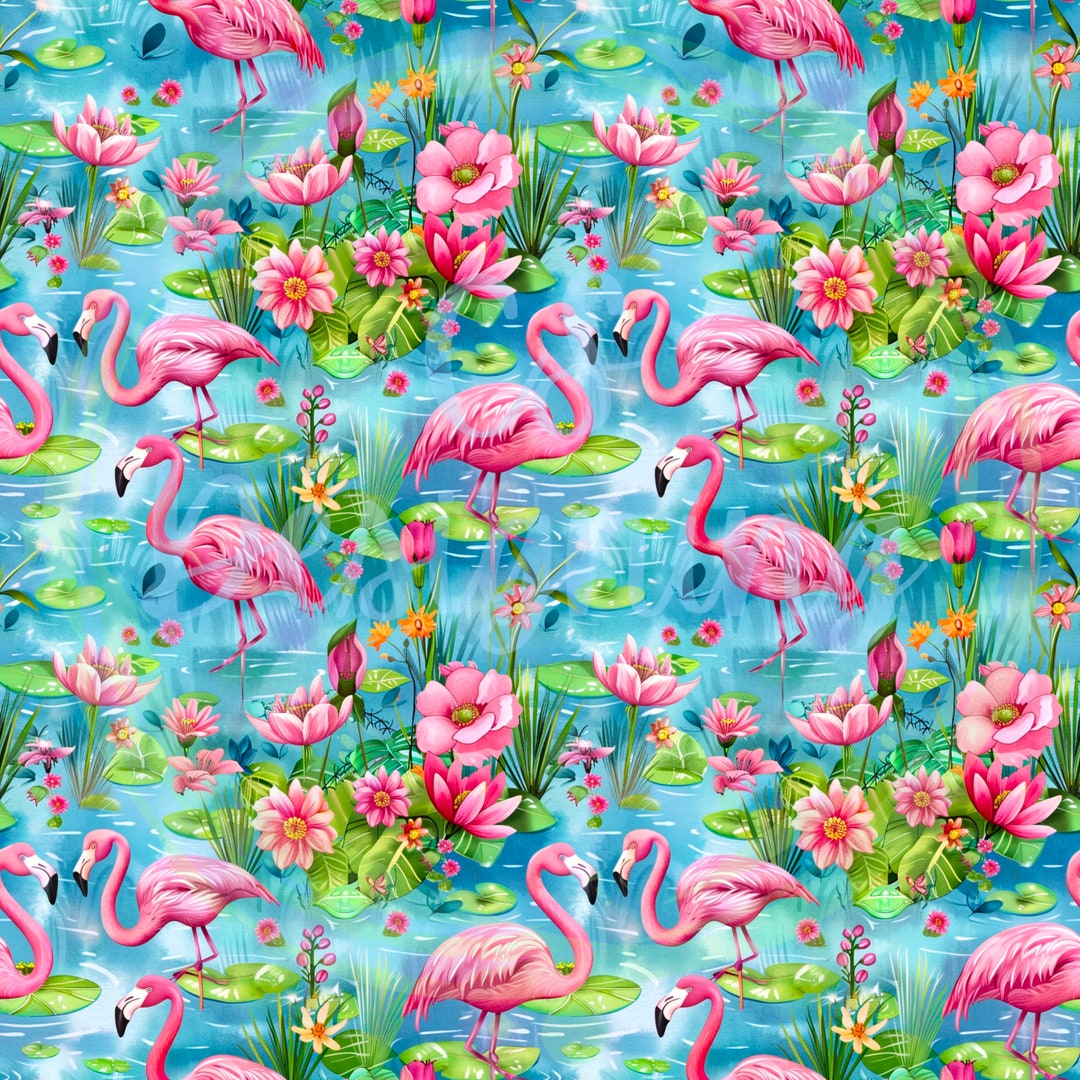 Flamingo Seamless Pattern,seamless Pattern,digital Paper,digital,paper ...