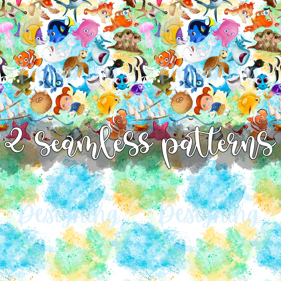 Ocean Animals Seamless Pattern,seamless Pattern,digital Paper,digital ...