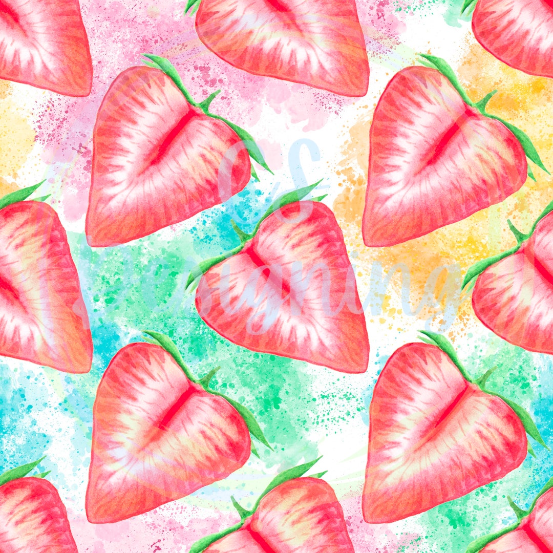 Strawberry Seamless Pattern,strawberry Fabric,seamless Pattern,digital ...