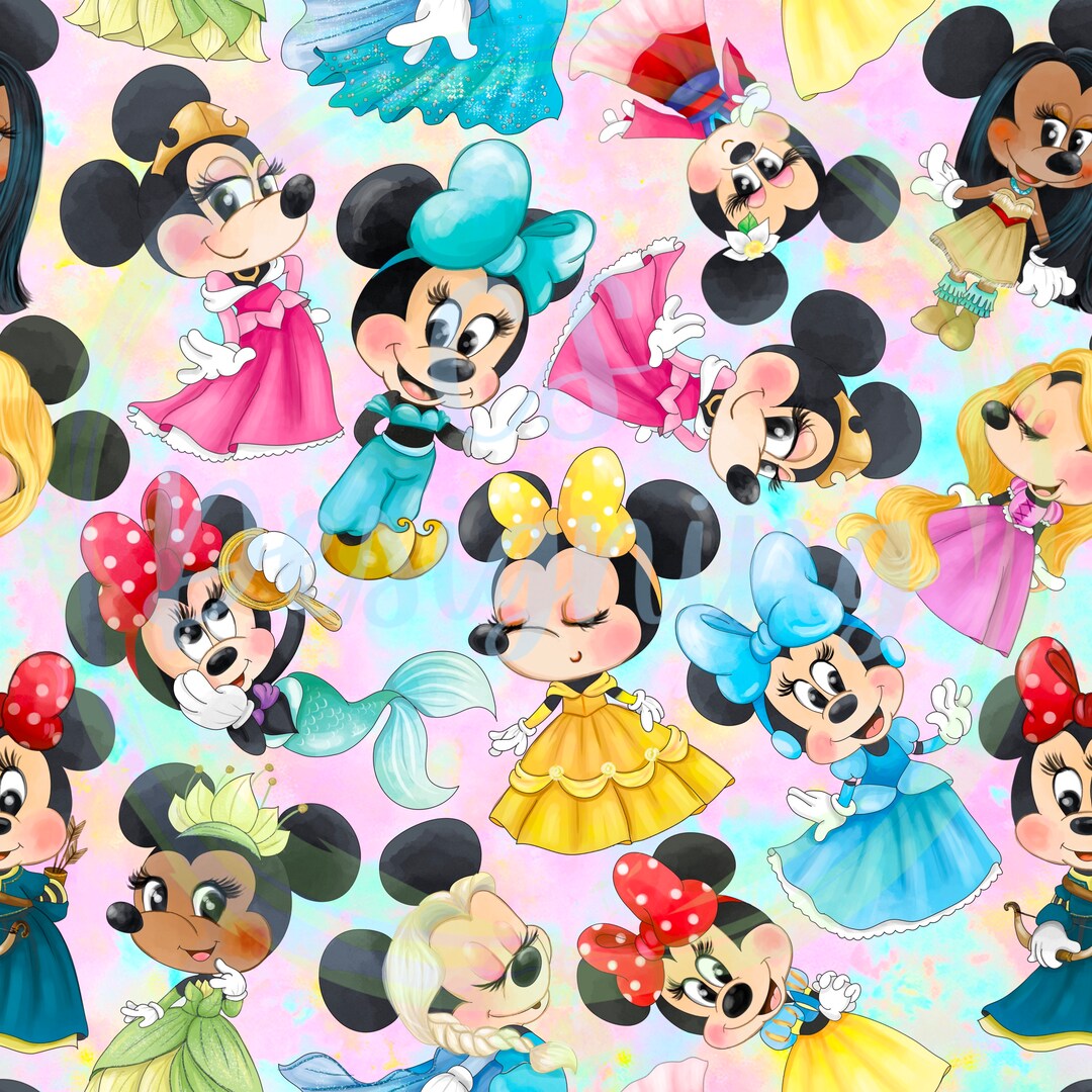 Mouse Princess,clubhouse,princess Seamless Pattern,digital Paper ...