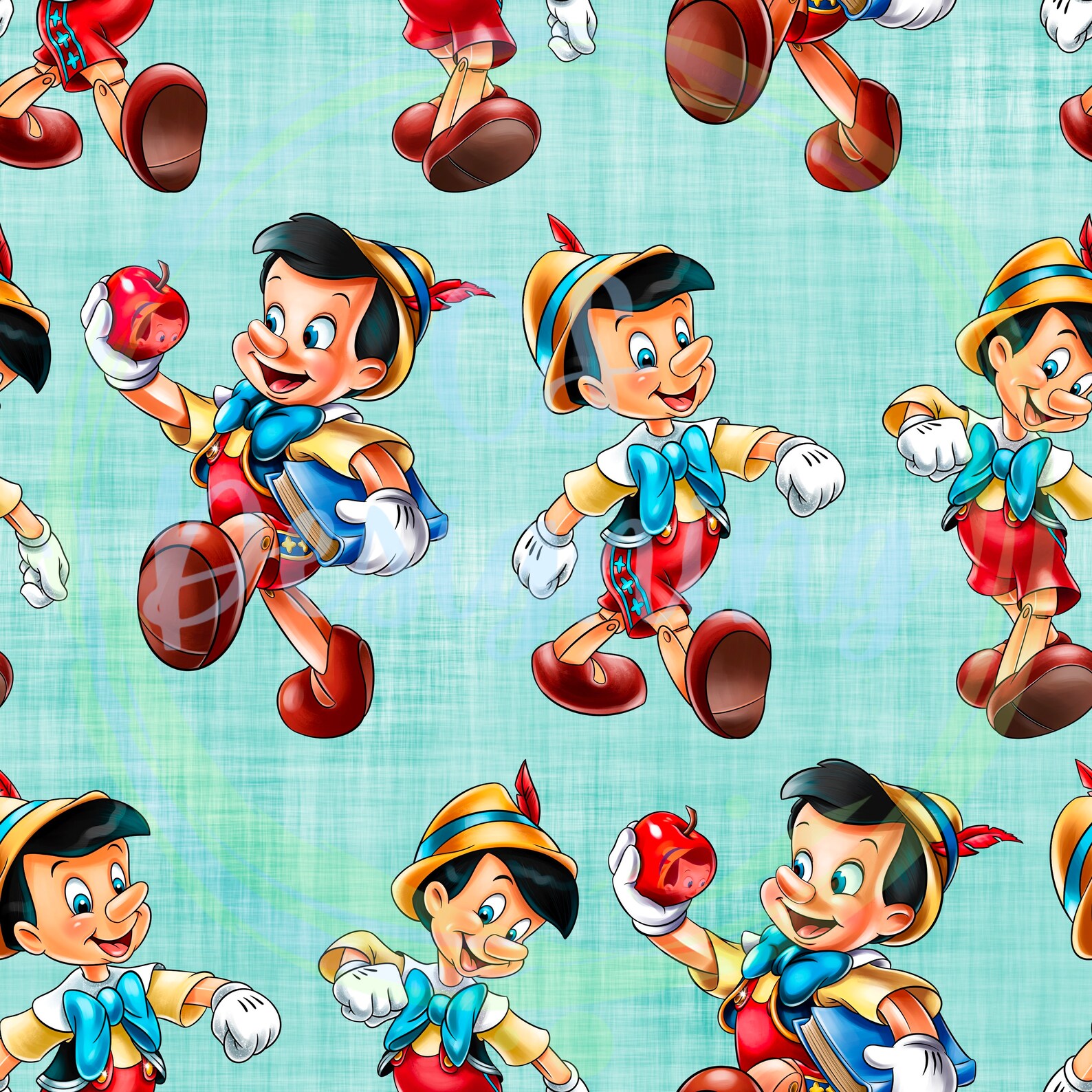 Pinocchio Seamless,seamless Pattern,digital Paper,digital,paper ...