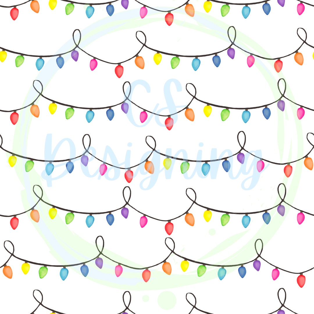 Christmas Lights,christmas Seamless,christmas Digital,christmas ...