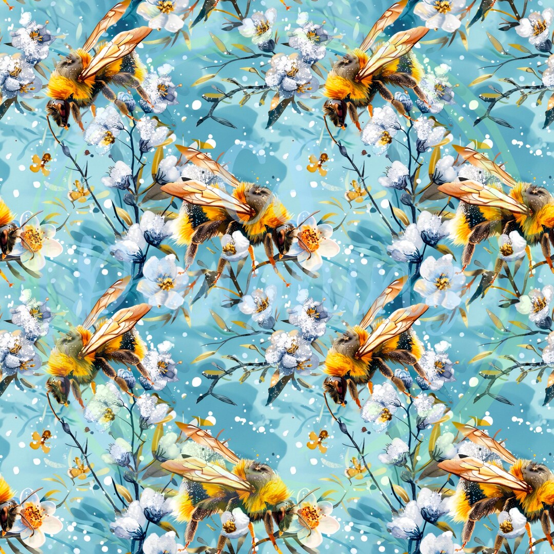 Bee Seamless Pattern,seamless Pattern,bee Digital Paper,bee Seamless ...