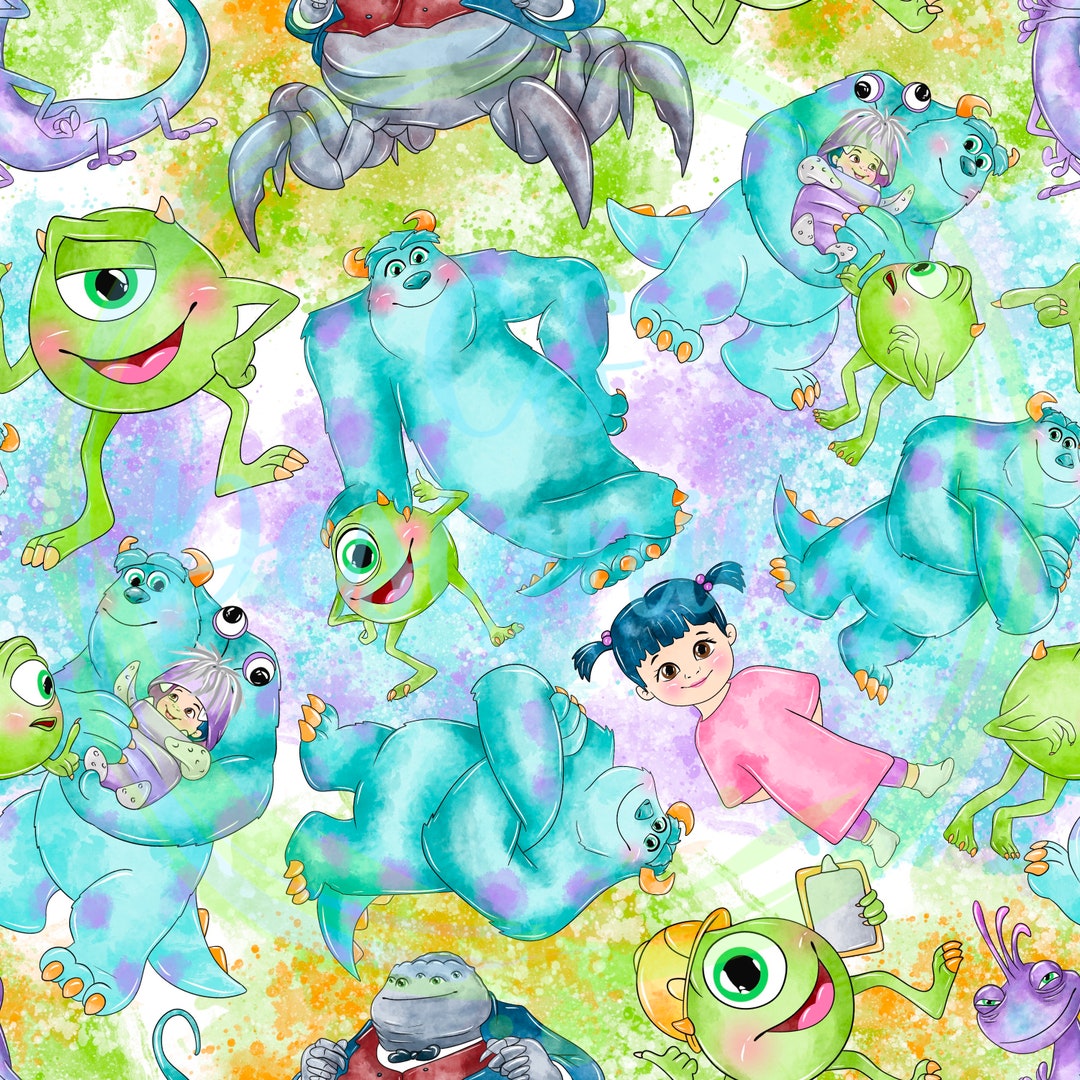 Monsters Inc,monsters Seamless Pattern,seamless Pattern,digital Paper ...