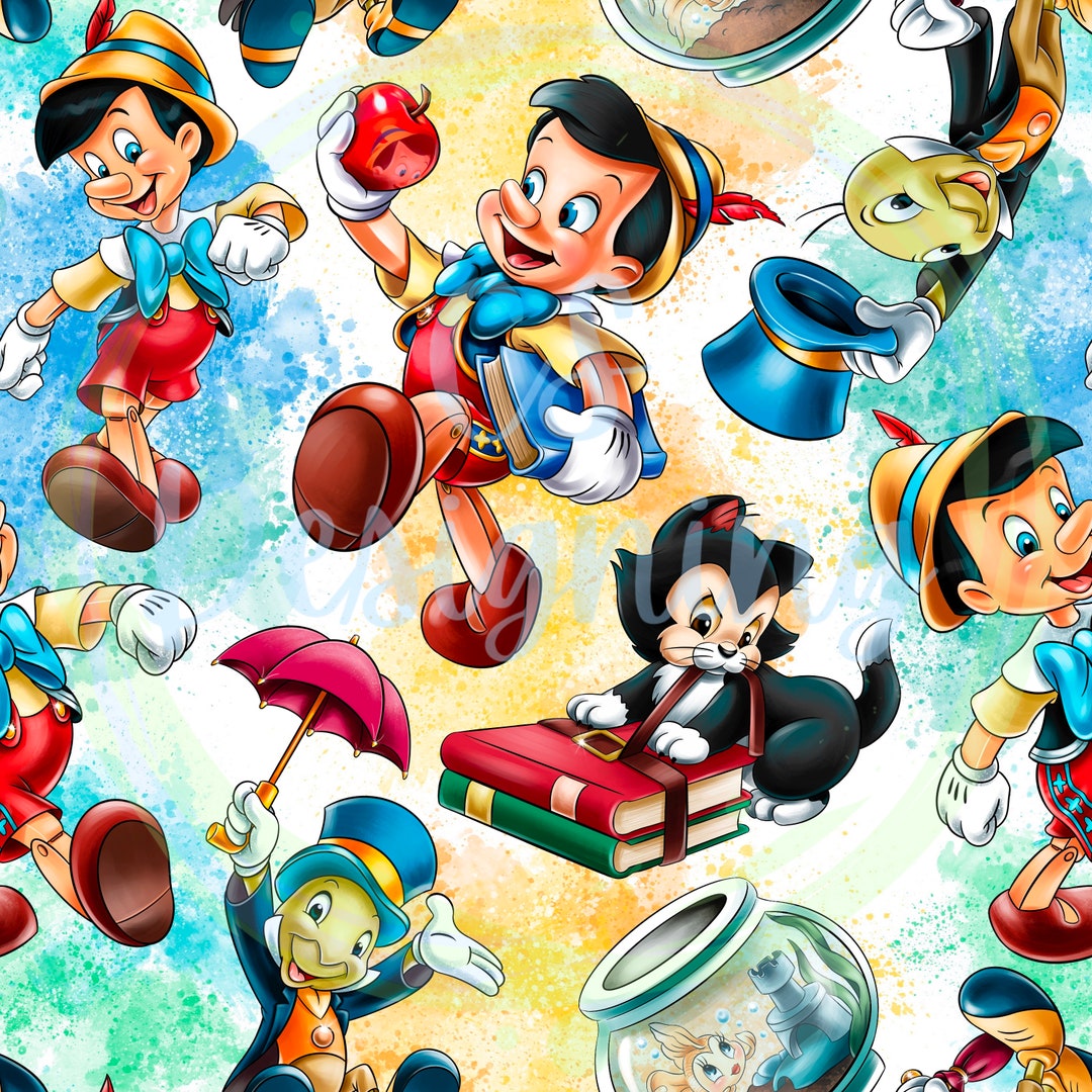 Pinocchio Seamless,seamless Pattern,digital Paper,digital,paper ...