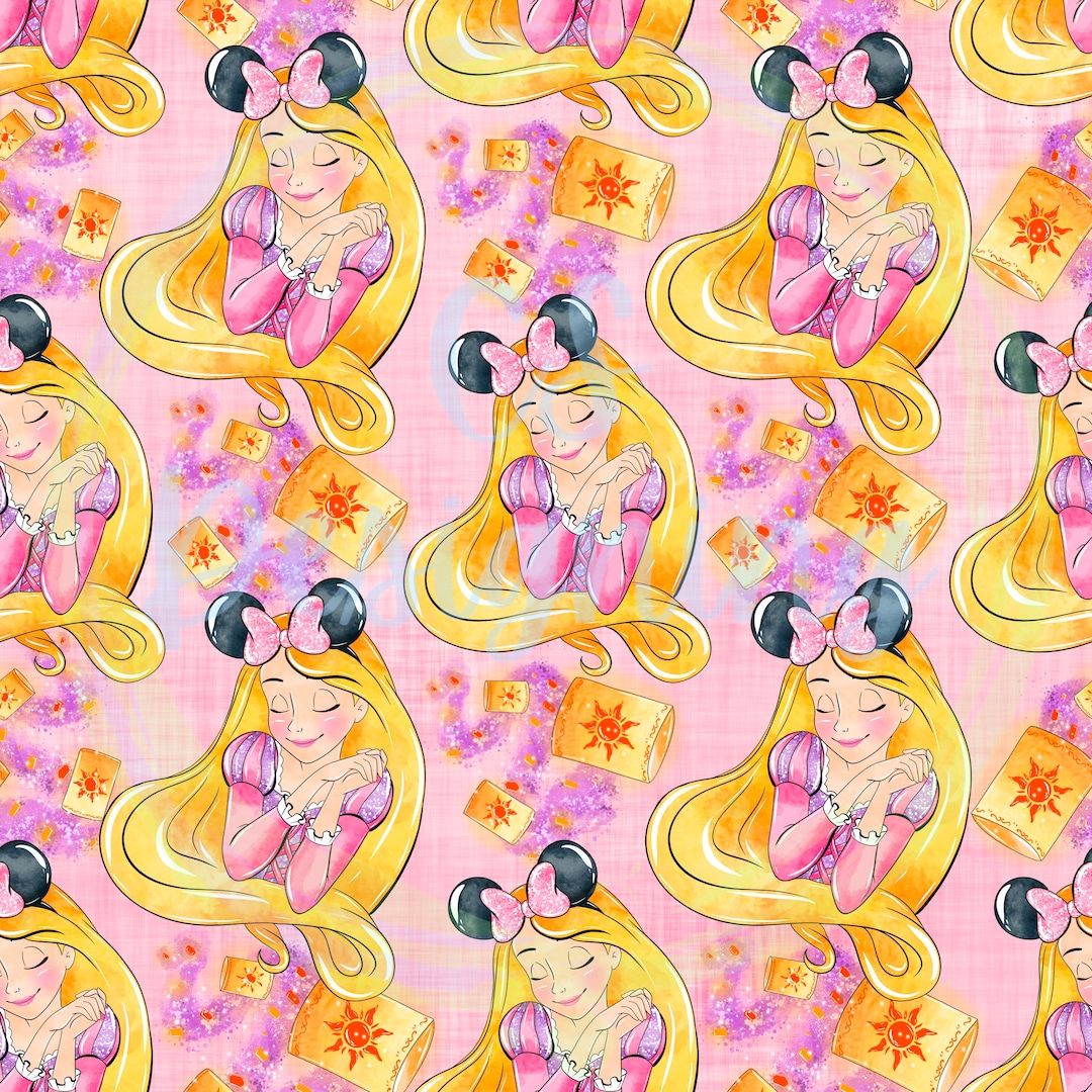 Princess Rapunzel Digital Paper,princess Seamless Paper,princess ...