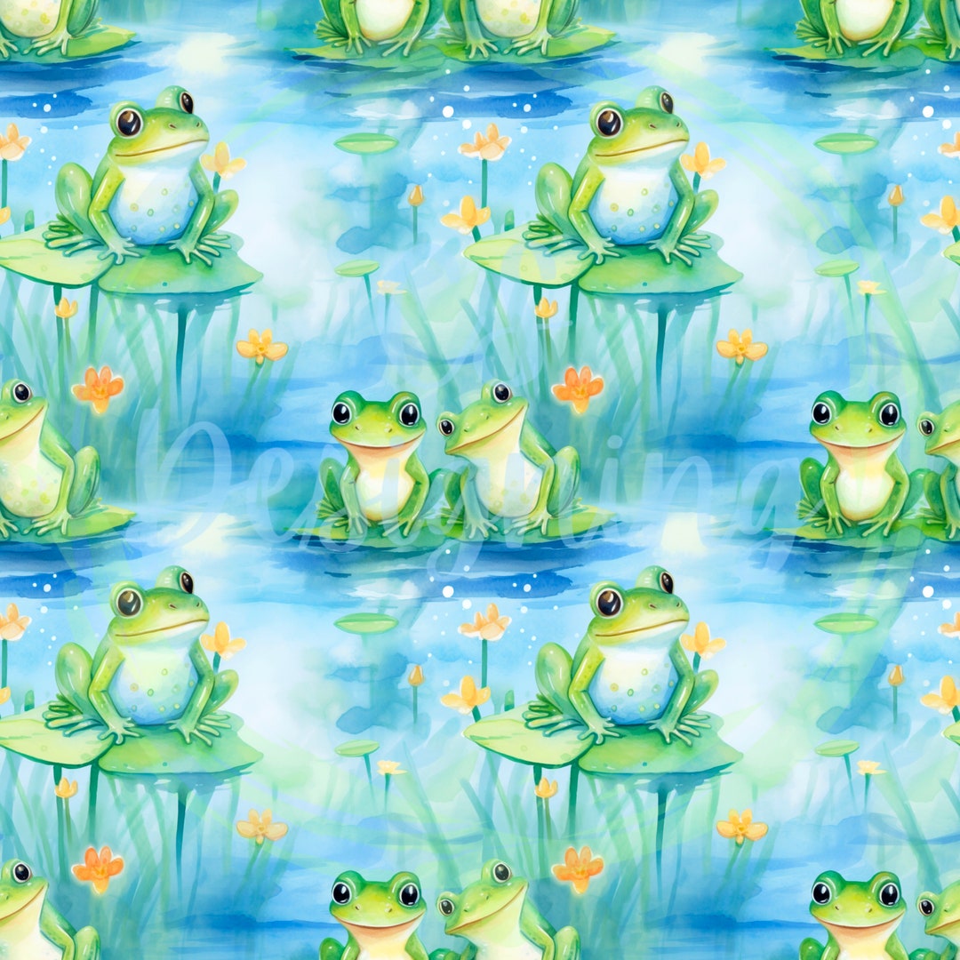 Frogs Seamless,princess Seamless Pattern,digital Paper,digital,princess ...