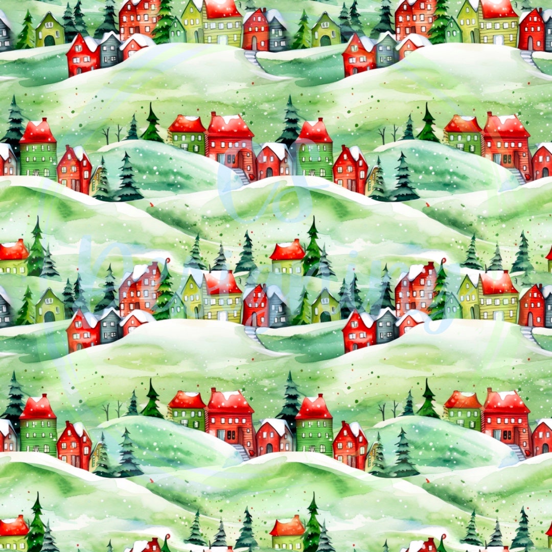 Whoville,christmas Town,who Town,christmas Seamless,christmas Digital ...