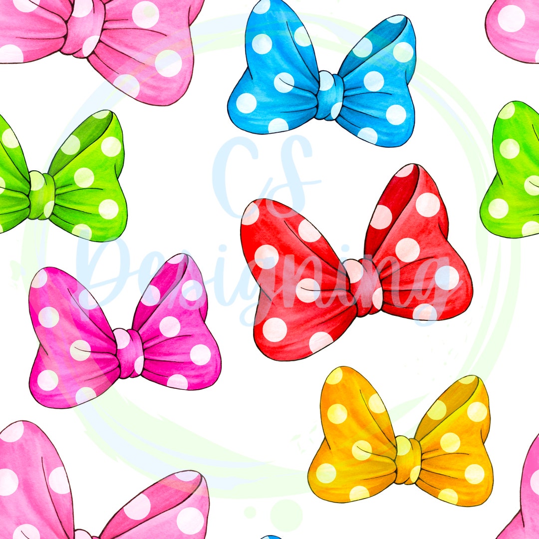 Mouse Bow Pattern,clubhouse,mouse Friends,scrapbook,scrapbook Paper ...