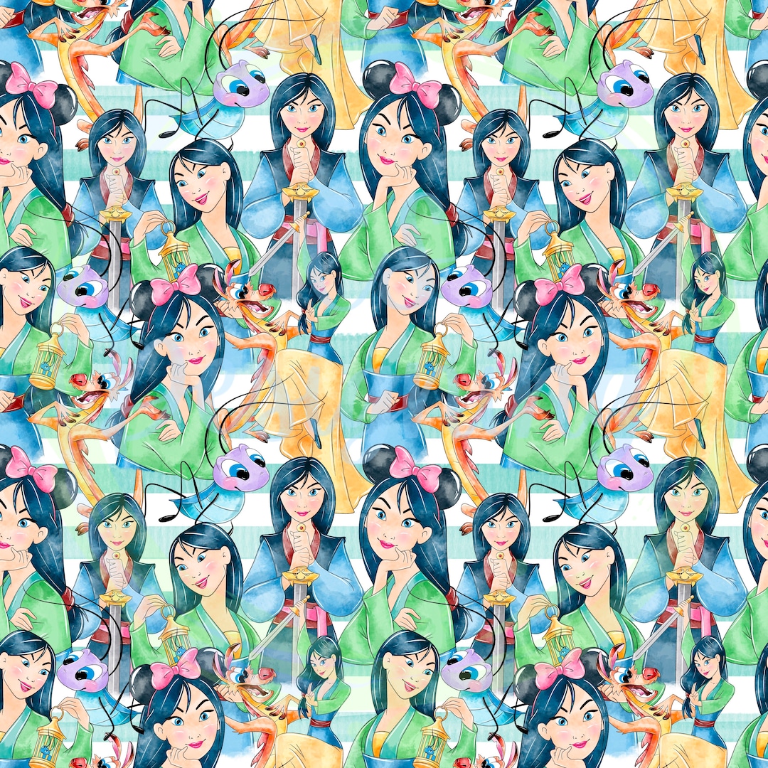 Mulan Seamless,princess Seamless Pattern,digital Paper,digital,seamless ...