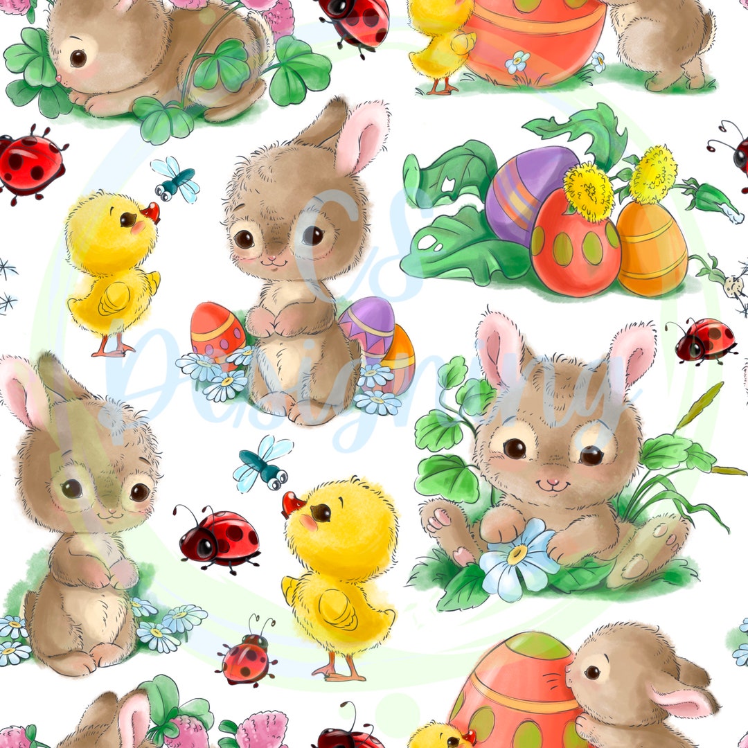 Easter Seamless,easter Bunny,seamless Pattern,easter Seamless Pattern ...