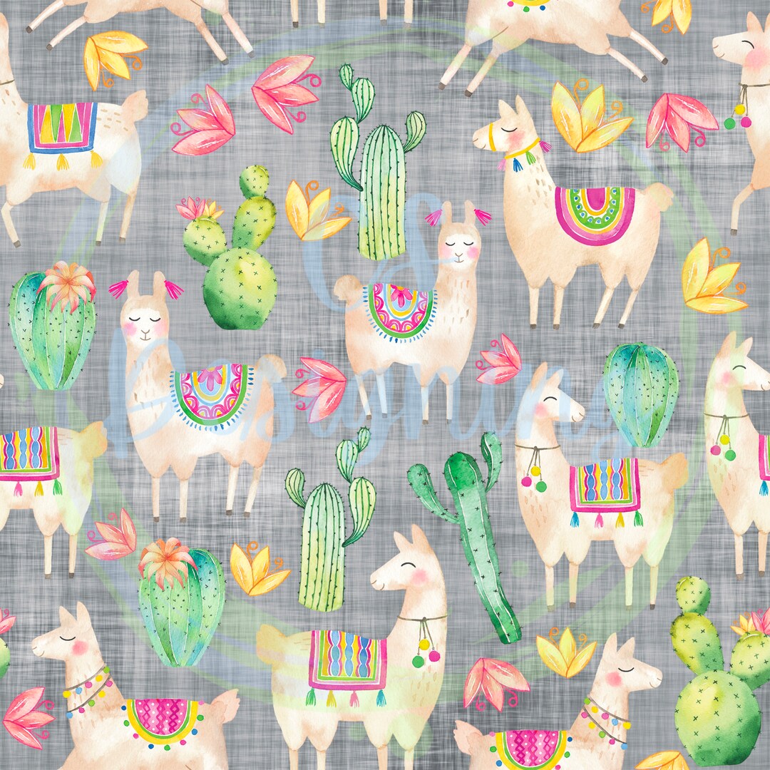 Llama Seamless Digital File,seamless Pattern,digital Paper,digital ...
