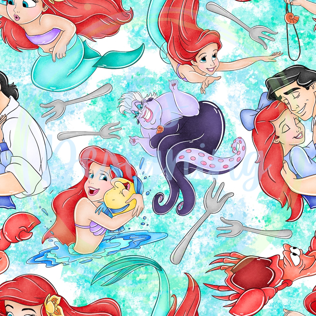 Mermaid Seamless,seamless Pattern,mermaid Pattern,digital Paper,digital ...