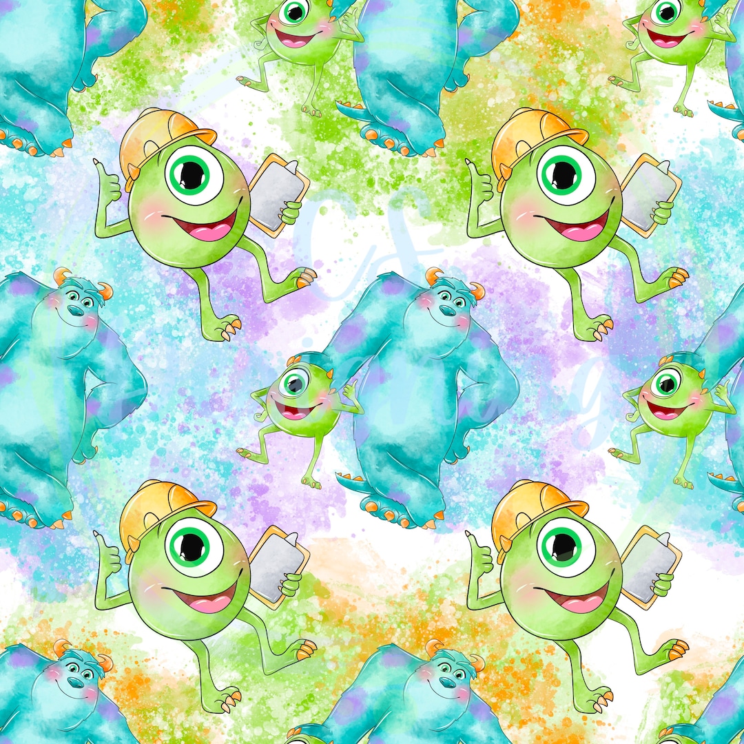 Monsters Inc,monsters Seamless Pattern,seamless Pattern,digital Paper ...