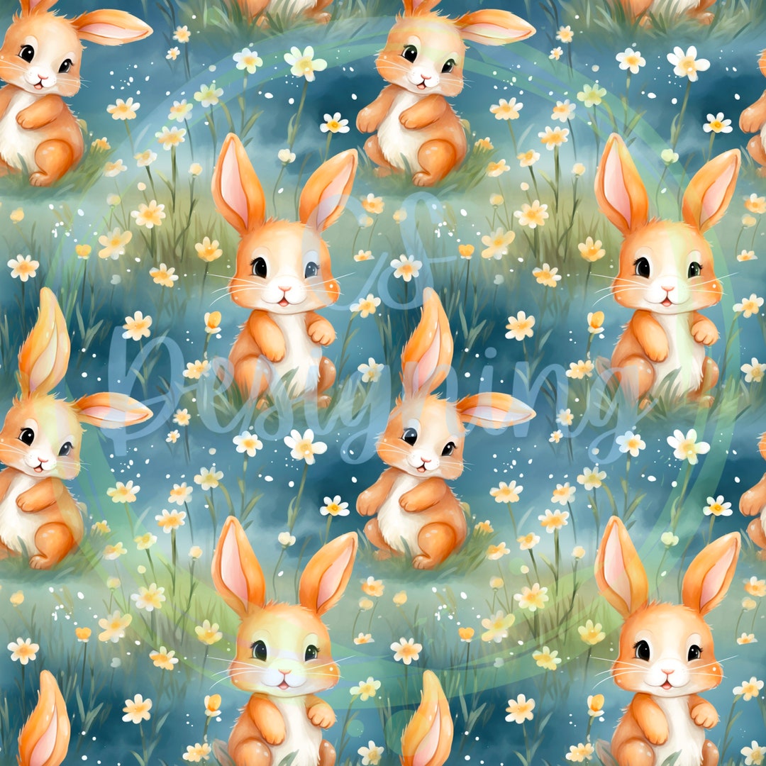 Bunny Seamless,easter Bunny,seamless Pattern,digital Paper,digital ...