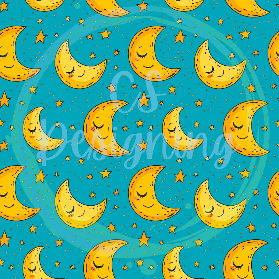 Moon Digital,moon Seamless,seamless Pattern,digital Paper,digital,paper ...