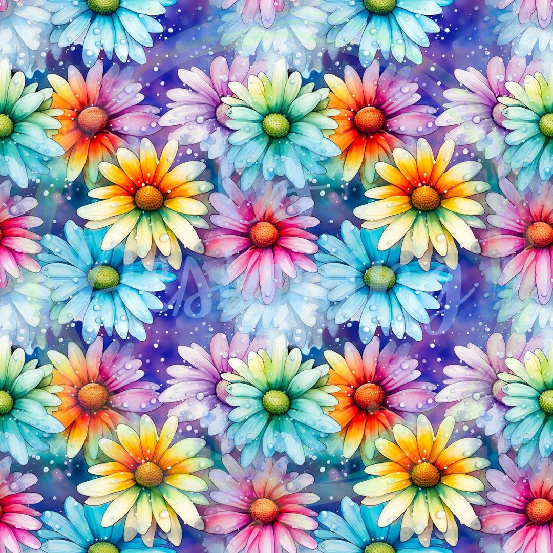 Daisy Seamless Pattern,daisies,seamless Pattern,digital Paper,digital ...