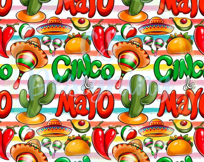 Cinco De Mayo Seamless,cinco De Mayo,cinco De Mayo Digital,cinco De ...