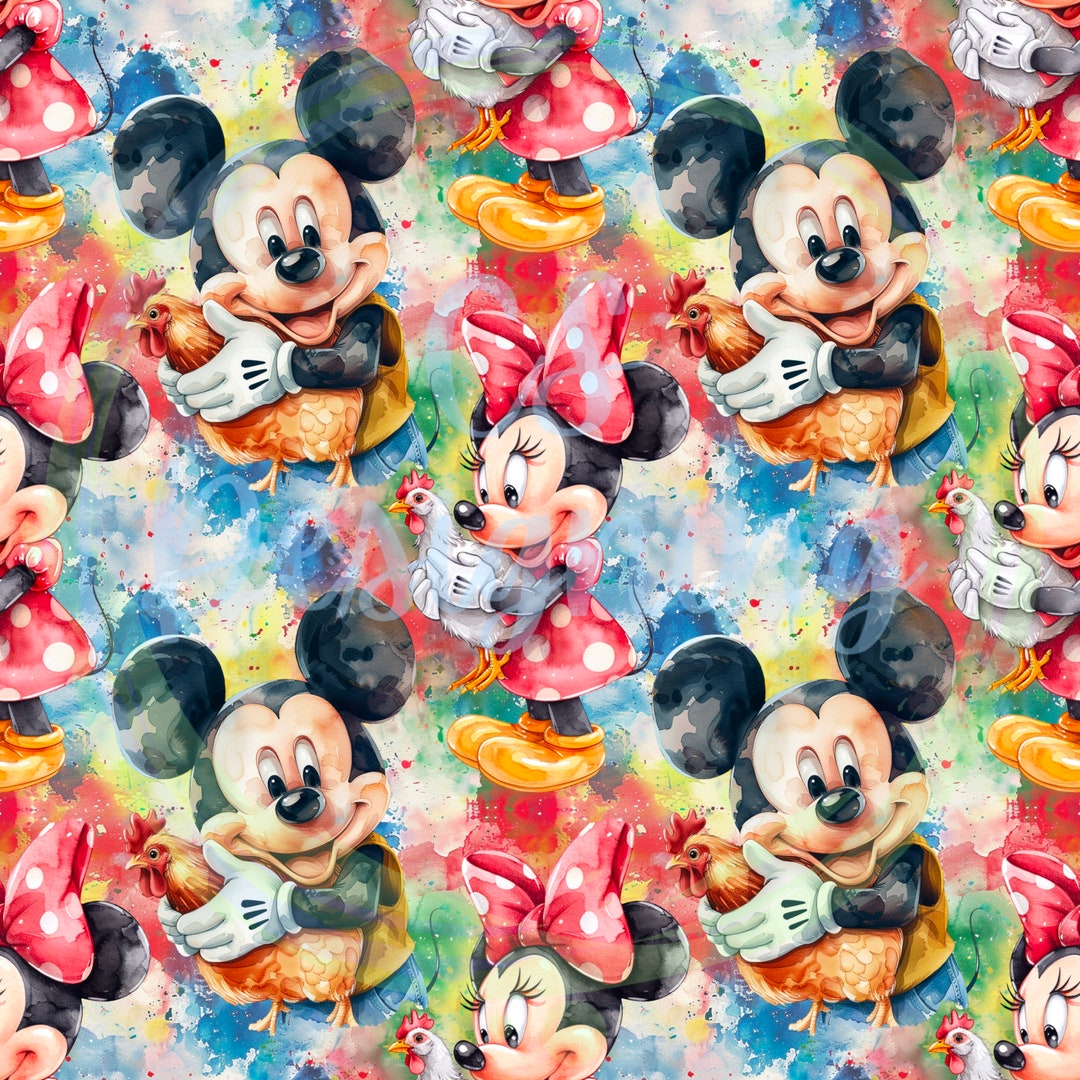 Magic Kingdom Seamless,mouse Friends,seamless Pattern,digital Paper ...