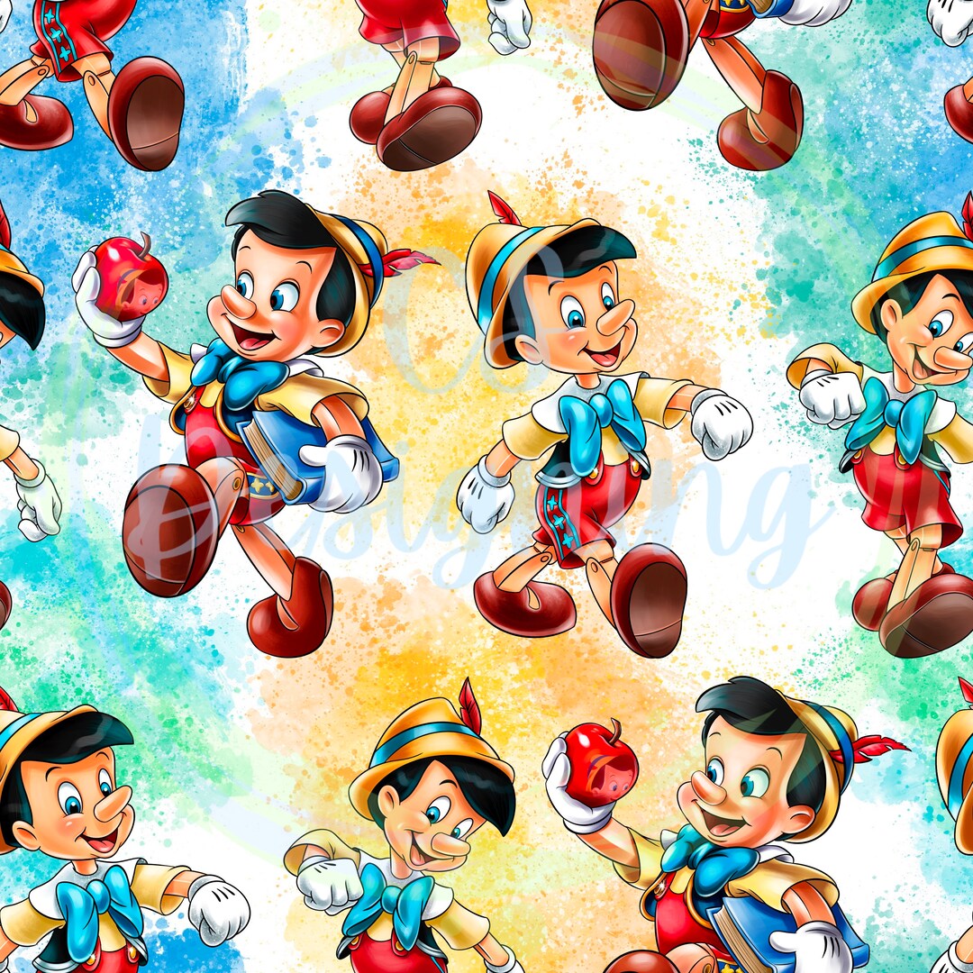 Pinocchio Seamless,seamless Pattern,digital Paper,digital,paper ...