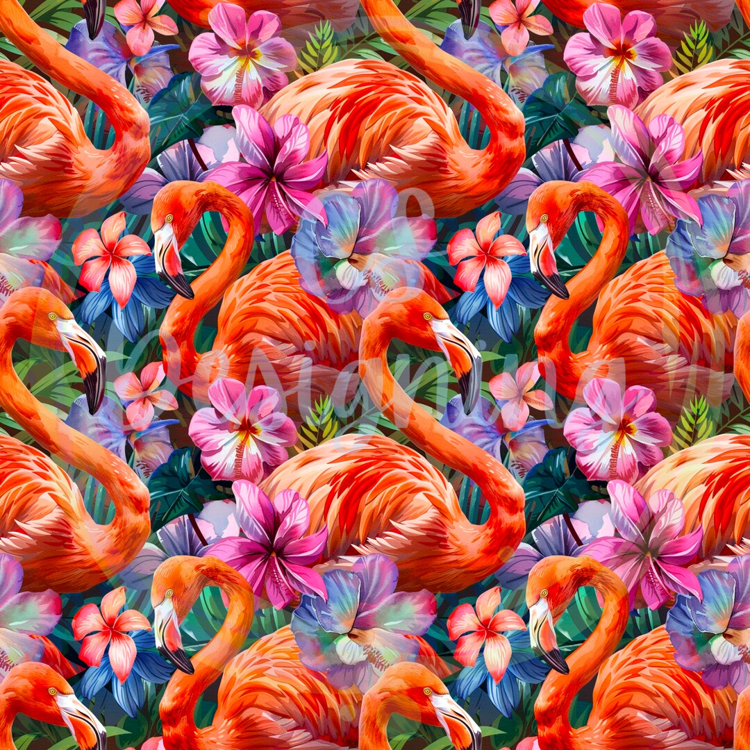 Flamingo Seamless Pattern,seamless Pattern,digital Paper,digital,paper ...