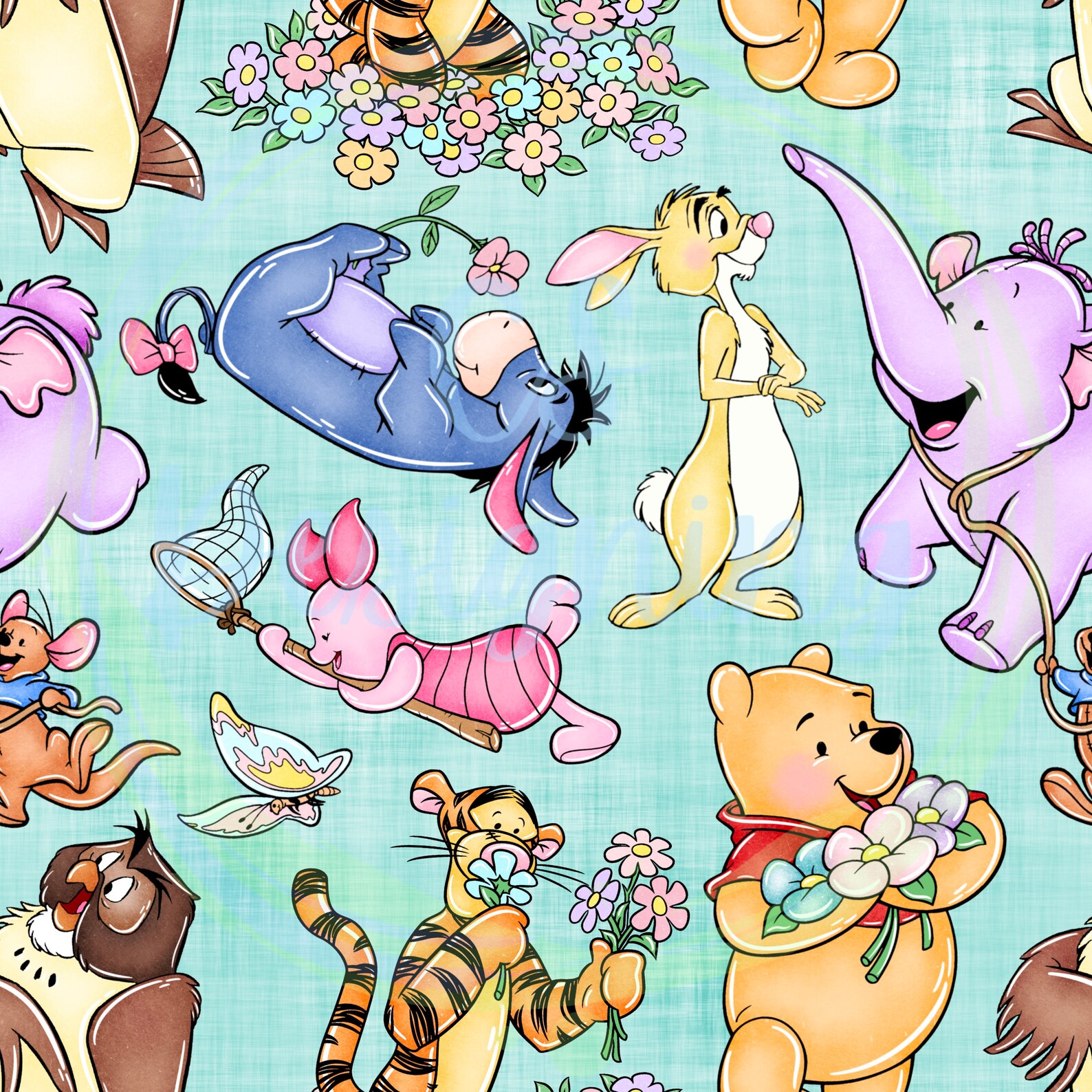 Winnie the Pooh Seamlessseamless Patterndigital - Etsy