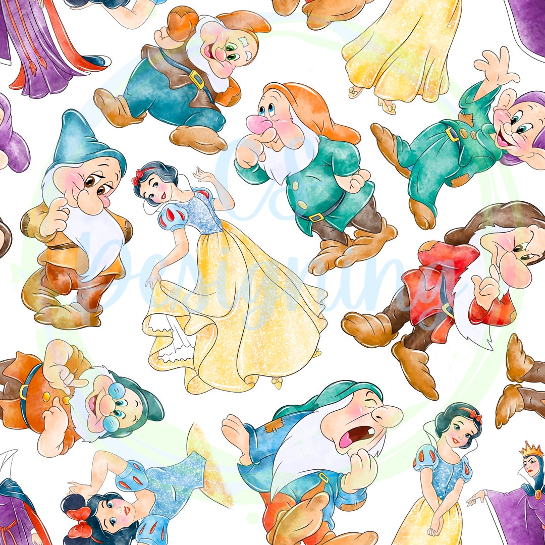 Snow White,princess Seamless Pattern,seamless Pattern,digital Paper ...