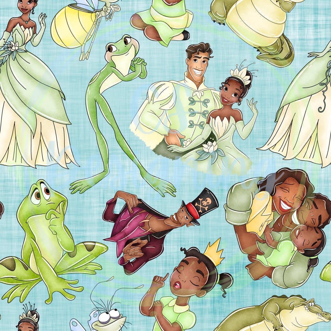 Tiana Seamless,princess Seamless Pattern,digital Paper,digital,princess ...