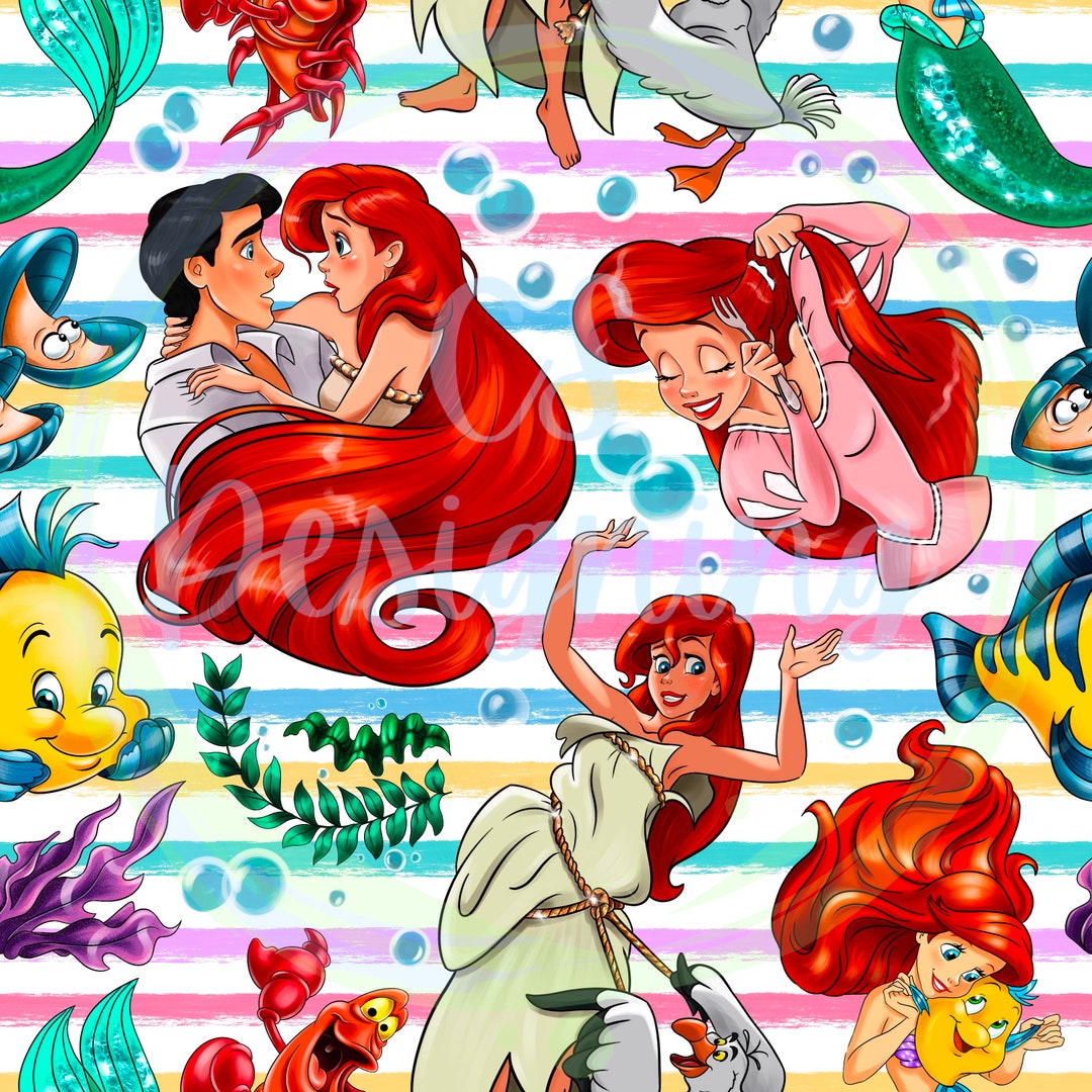 Mermaid Seamless,seamless Pattern,mermaid Pattern,digital Paper,digital ...