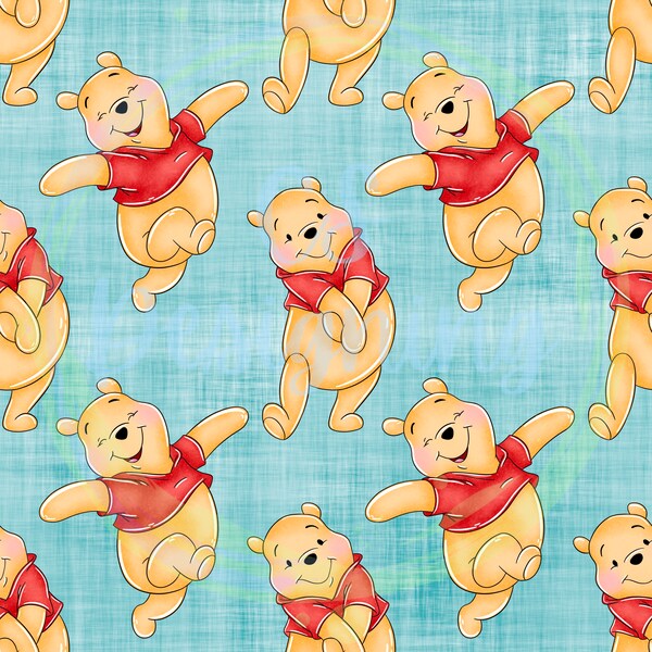 Winnie the Pooh Background Digital Paper - Etsy