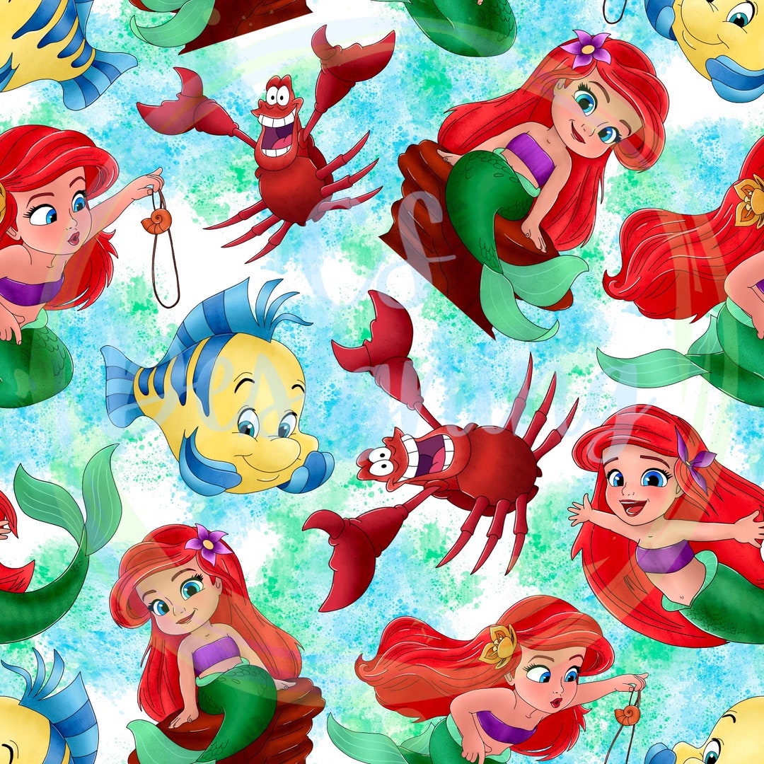 Mermaid Seamless,seamless Pattern,mermaid Pattern,digital Paper,digital ...