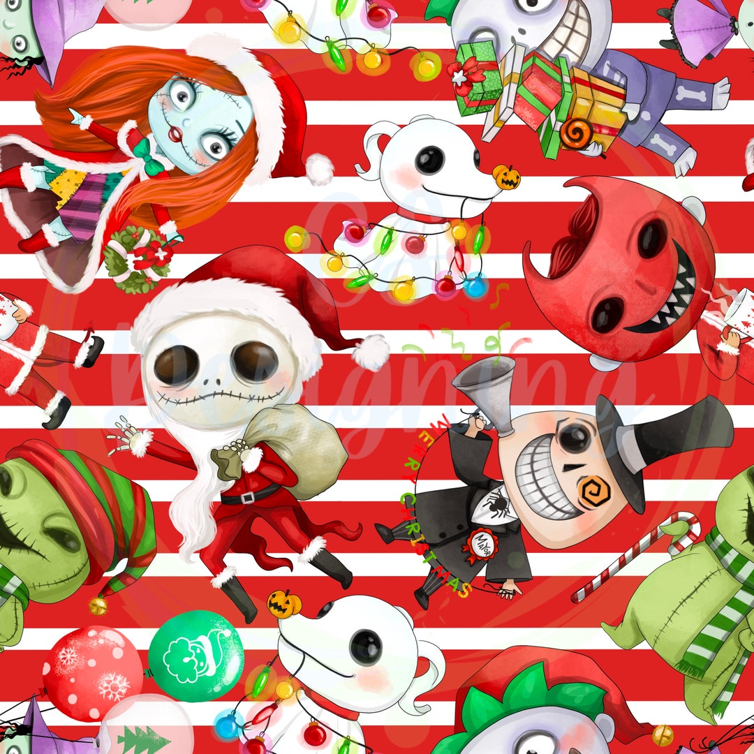 Nightmare Seamless,christmas Seamless,seamless Pattern,digital Paper ...