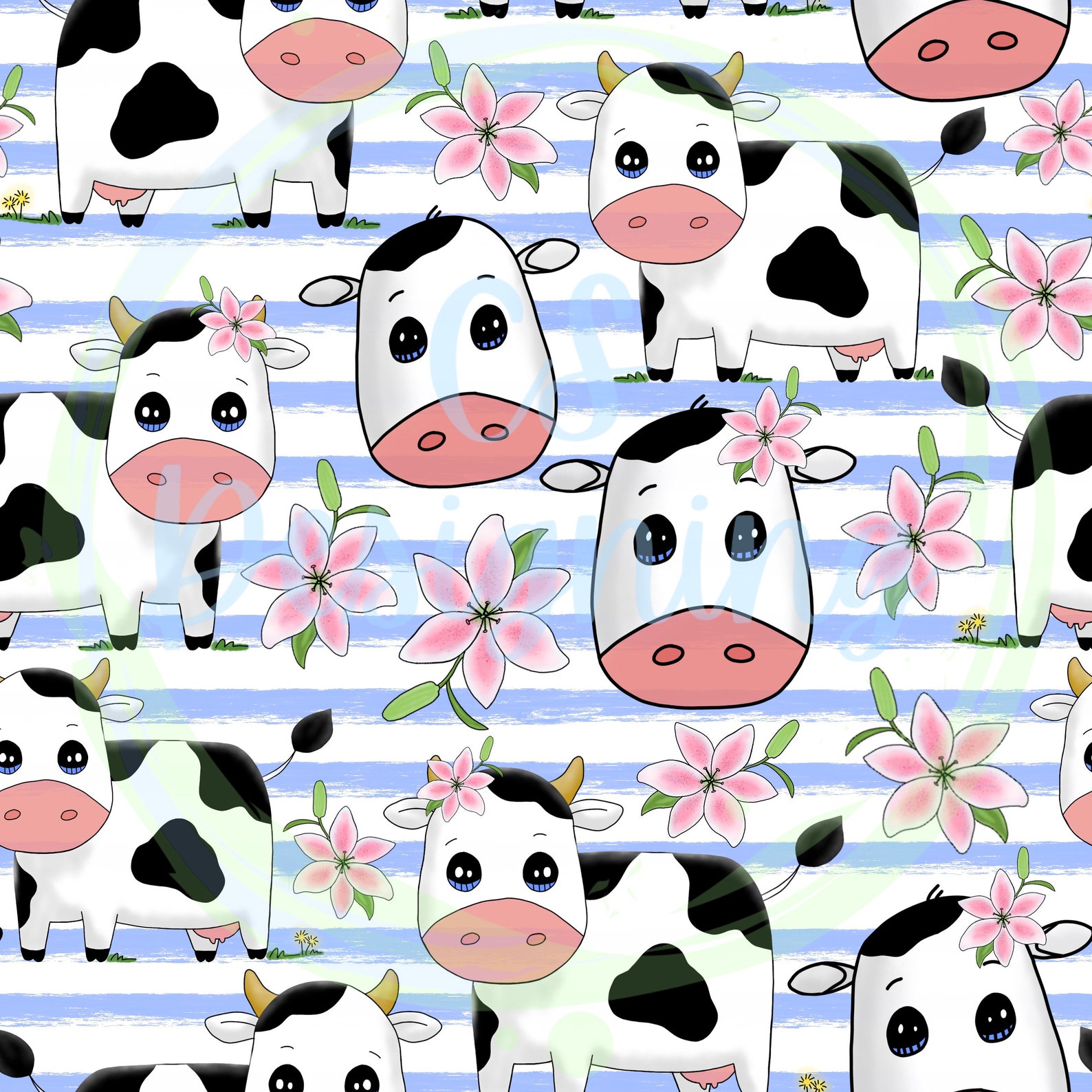 Cow Seamless Patterncow Printseamless Patterndigital - Etsy