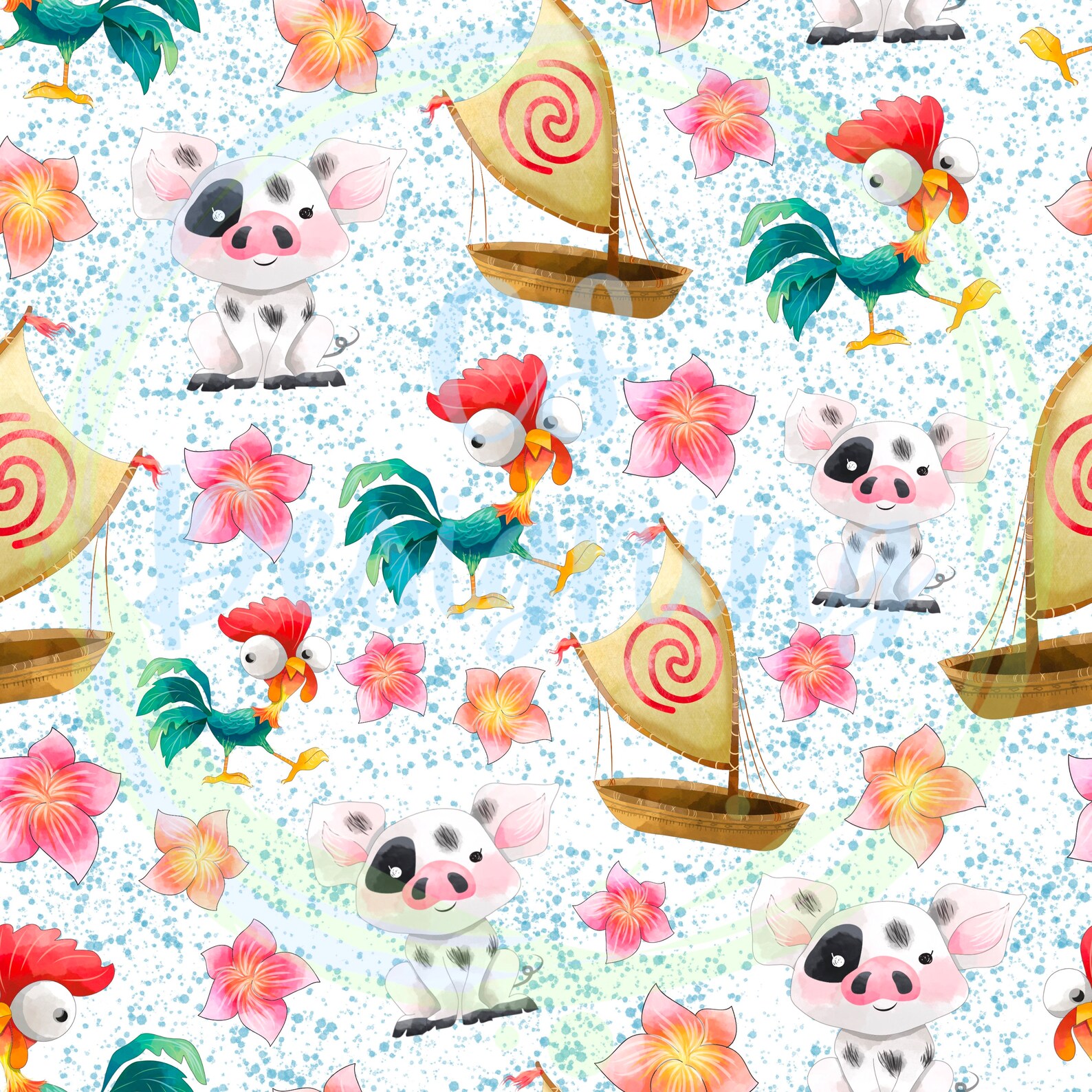 Ocean Princess Seamlessseamless Patterndigital - Etsy