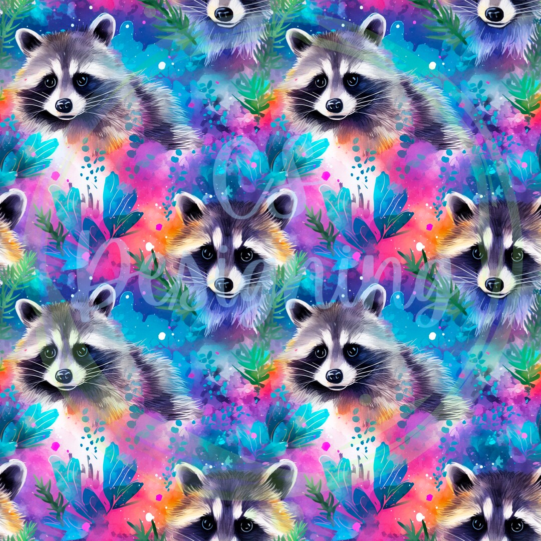 Raccoon Seamless File,raccoon Seamless,raccoon Digital Paper,seamless ...