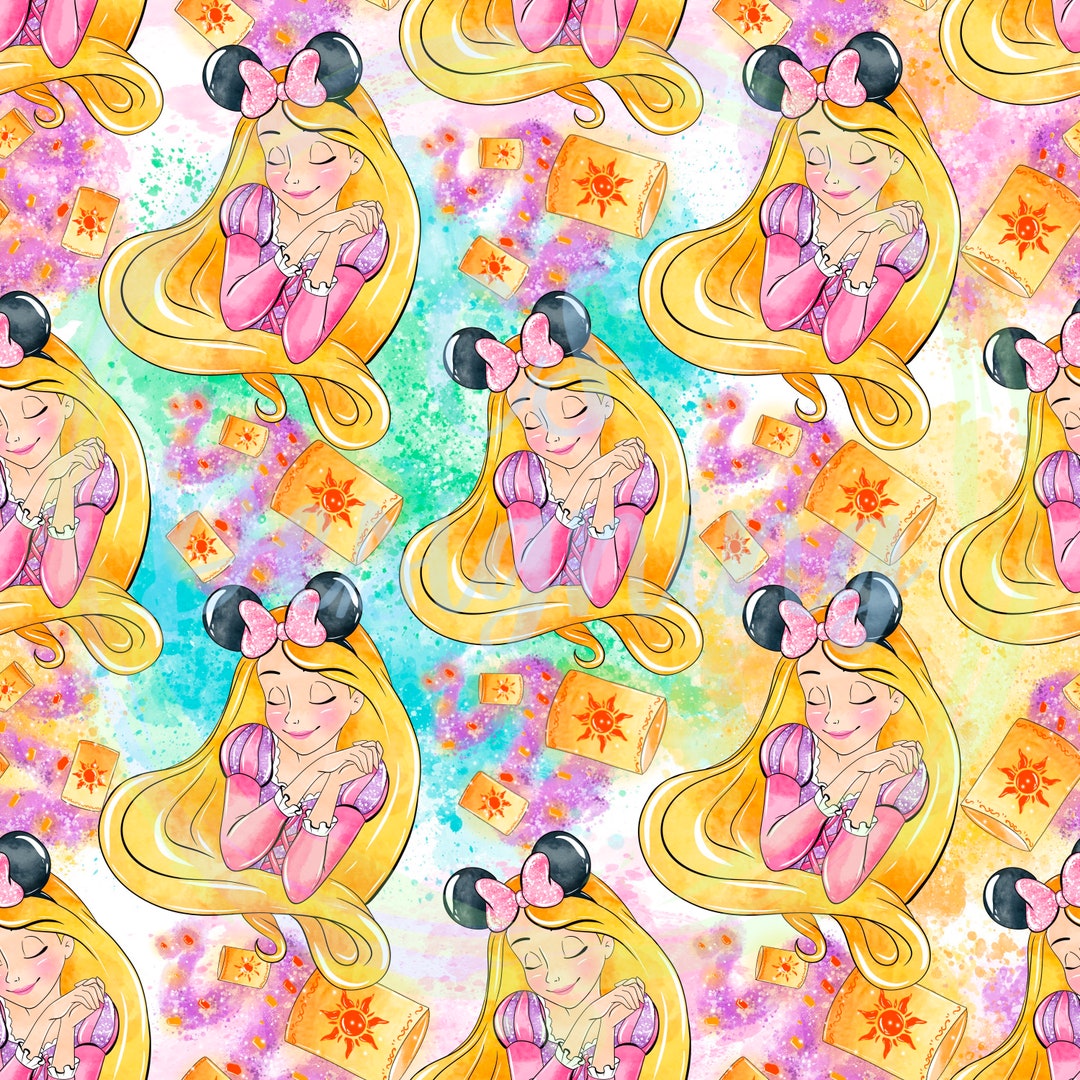 Princess Rapunzel Digital Paper,princess Seamless Paper,princess ...