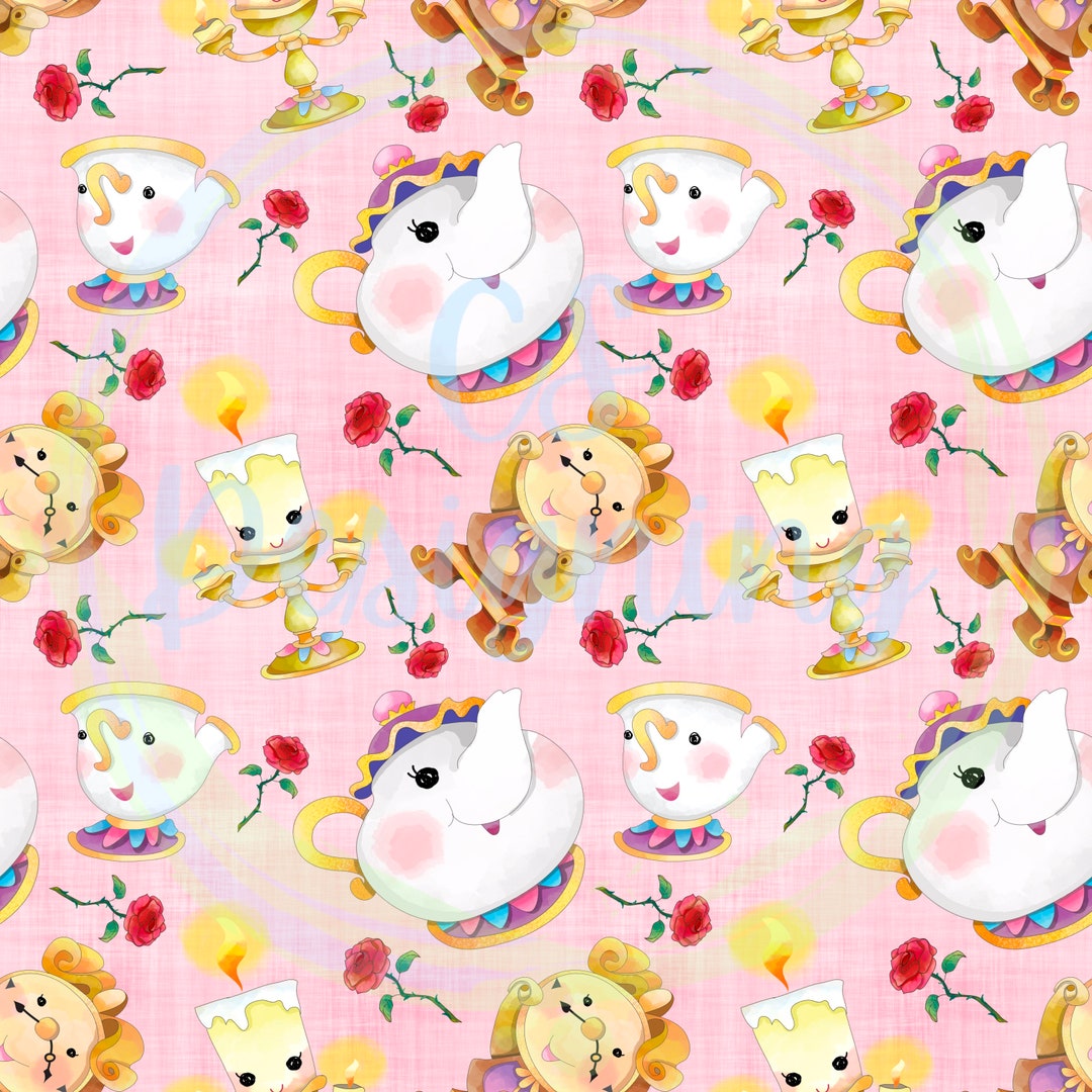 Beauty and the Beast,princess Seamless Pattern,seamless Pattern,digital ...