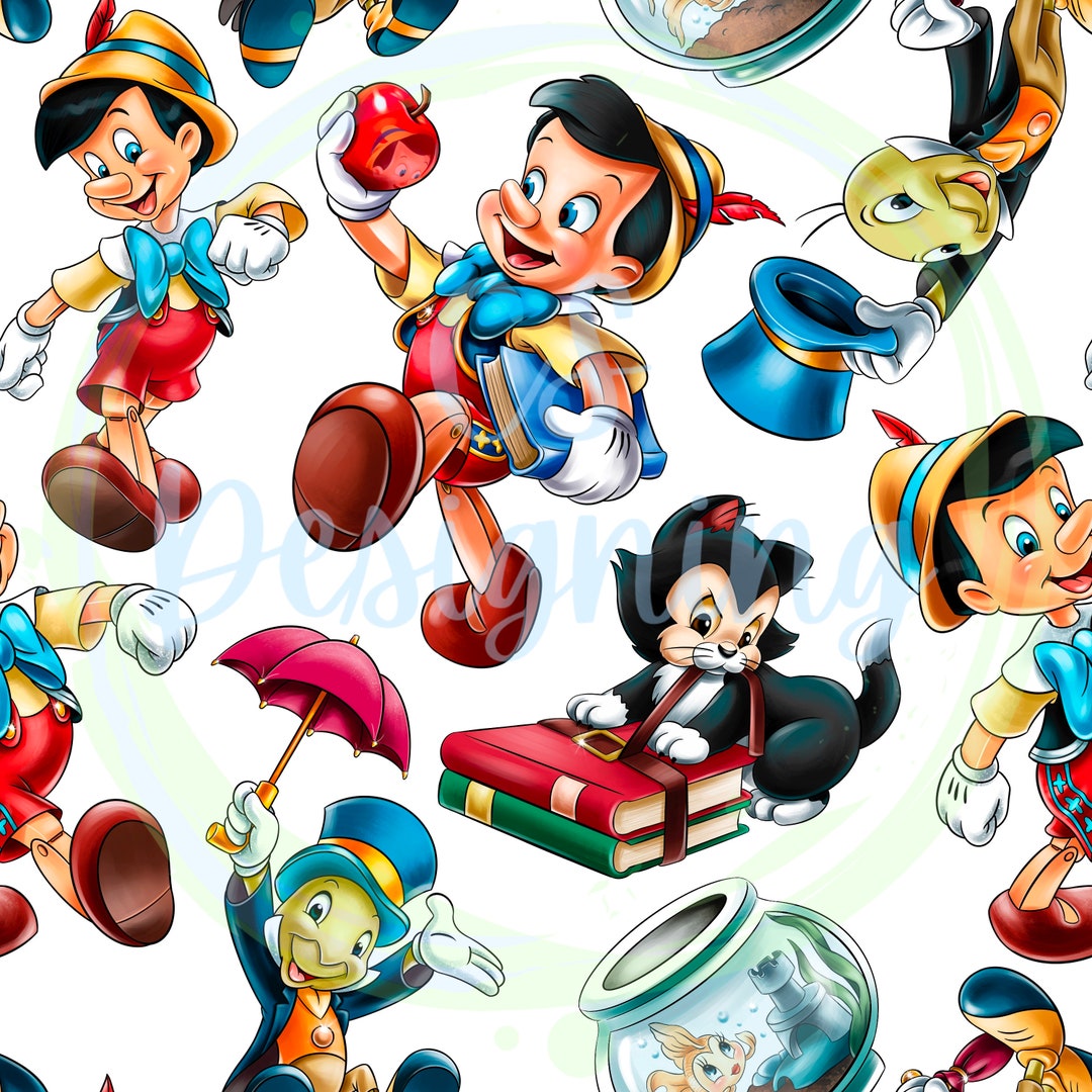 Pinocchio Seamless,seamless Pattern,digital Paper,digital,paper ...