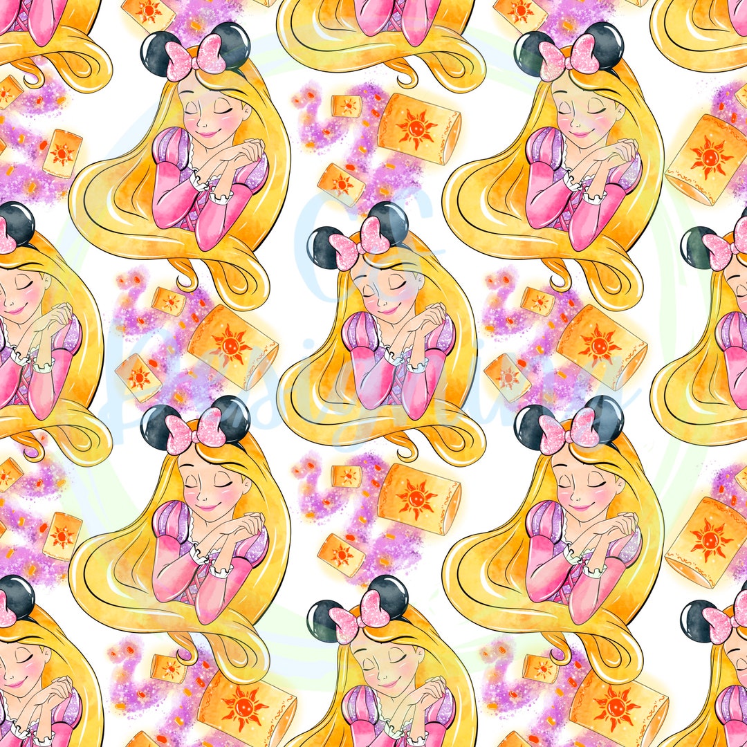 Princess Rapunzel Digital Paper,princess Seamless Paper,princess ...