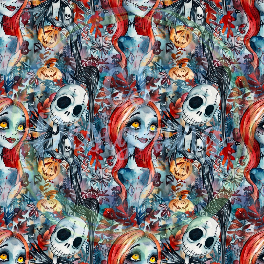 Nightmare Seamless,halloween Seamless,seamless Pattern,digital Paper ...