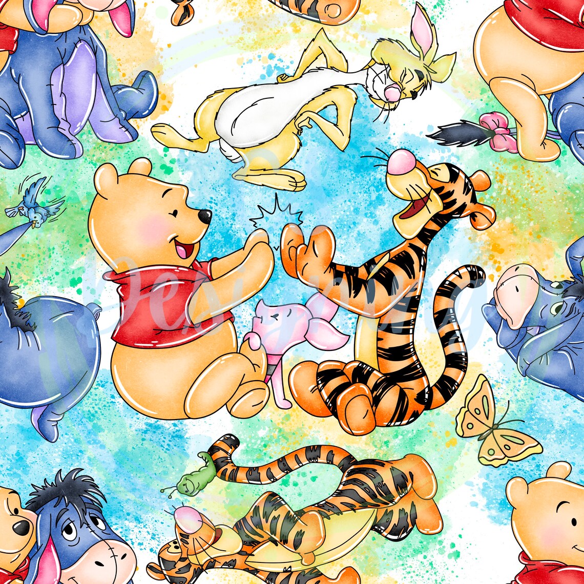 Winnie the Pooh Seamlessseamless Patterndigital - Etsy