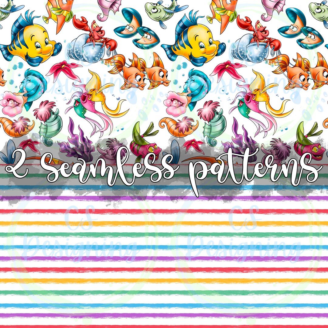 Mermaid Seamless,seamless Pattern,mermaid Pattern,digital Paper,digital ...