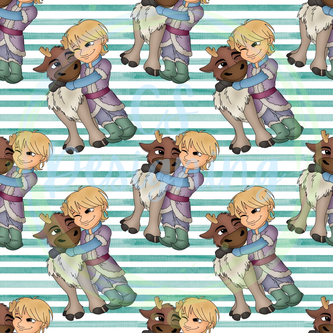 Frozen Digital Paper,kristoff,elsa Seamless Pattern,seamless Pattern ...