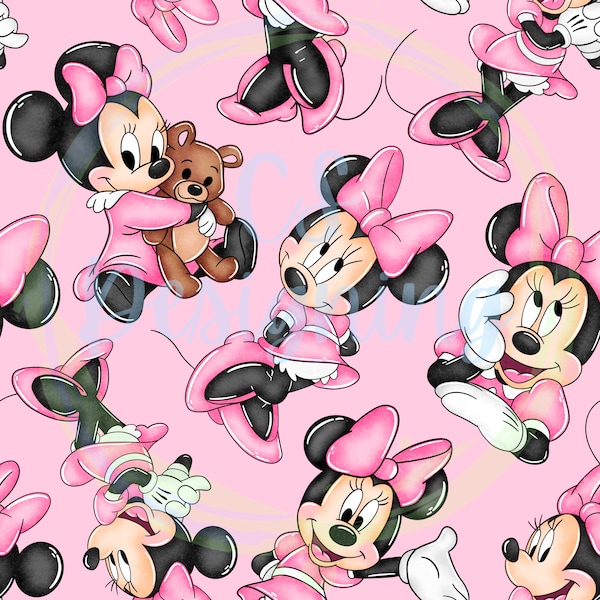 Minnie Mouse Head Seamless Pattern - Etsy
