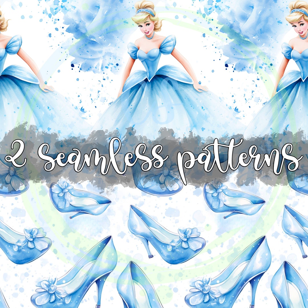Cinderella Digital Paper,seamless Pattern,princess Seamless,princess ...