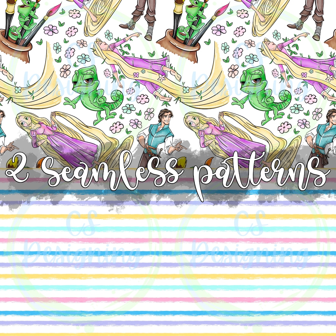 Princess Rapunzel Digital Paper,princess Seamless Paper,princess ...